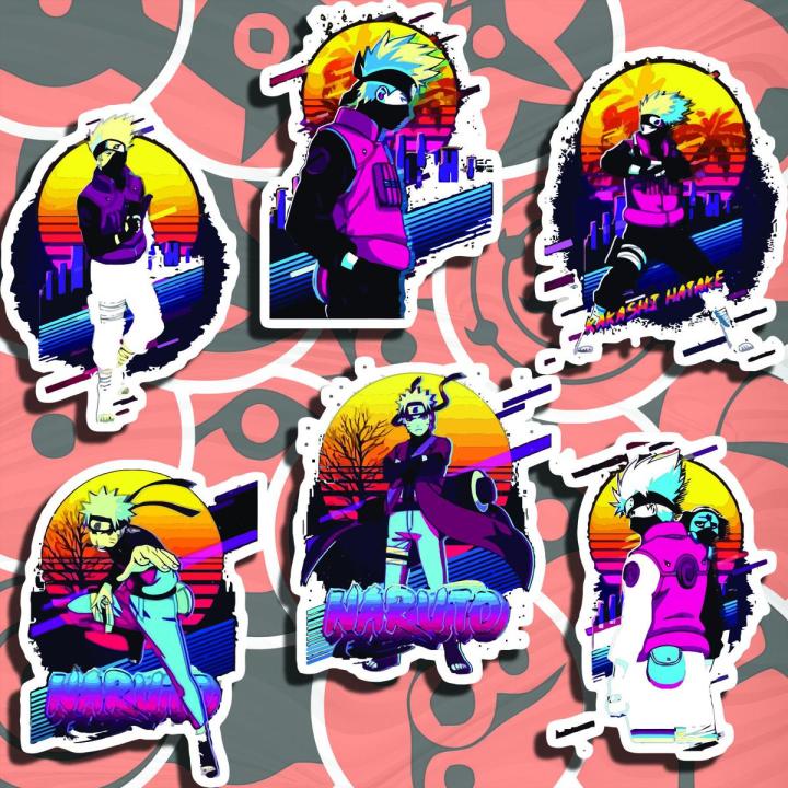 Neon Naruto Punk Stickers For Laptop Mobile Sticker Pack | Daraz.com.bd