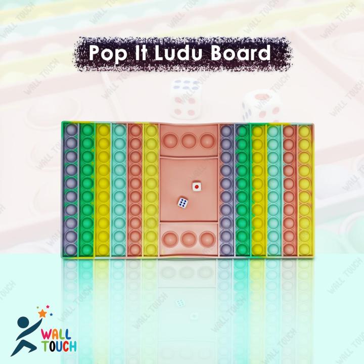 Push POP IT LUDU BOARD Toy Puzzle Game Toys for Kids, Family, Friend ...