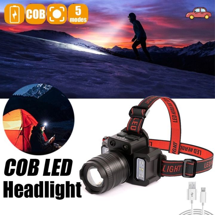 Multipurpose 5 Working Mode Rechargeable LED Headlamp/ Durable ...