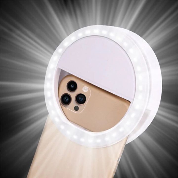 LED Selfie Lamp Selfie Ring Flash Light Mobile Phone Clip Smartphone ...