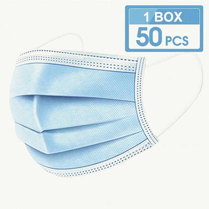 Surgical Face Mask 50 PCS 1Box -Blue | Daraz.com.bd