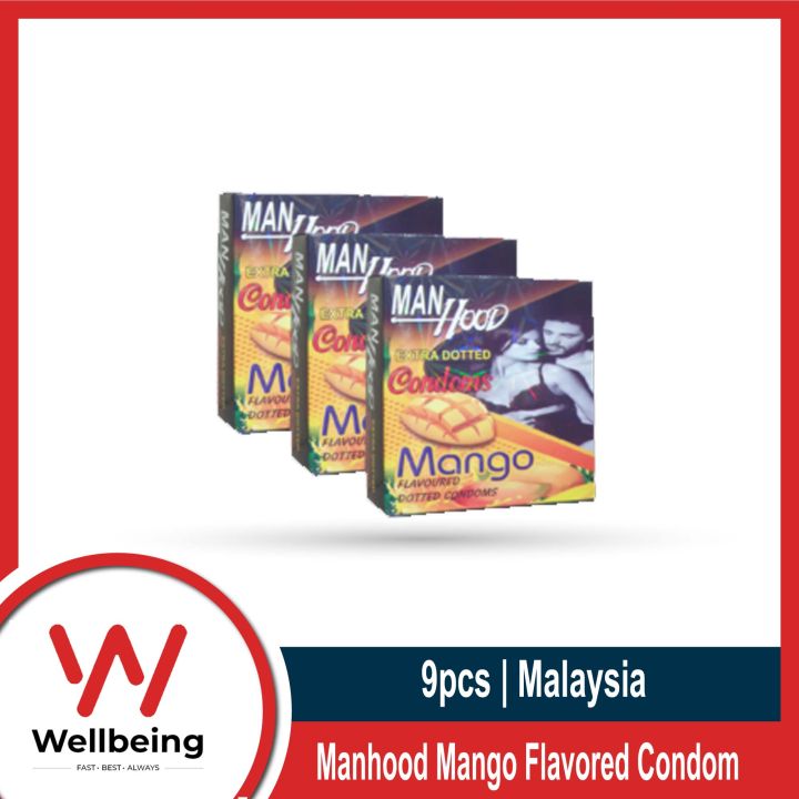 Manhood Mango Flavored Condom - 3 Pack Combo - 3x3=9pcs Condom | Daraz ...