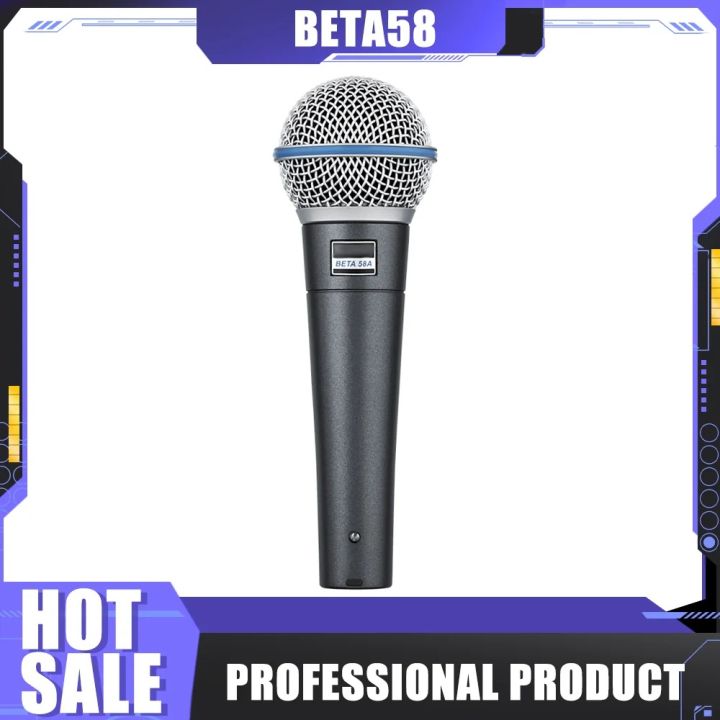 BETA 58A Supercardioid Dynamic Microphone For Stage Singing Professional Wired Microphone for ...