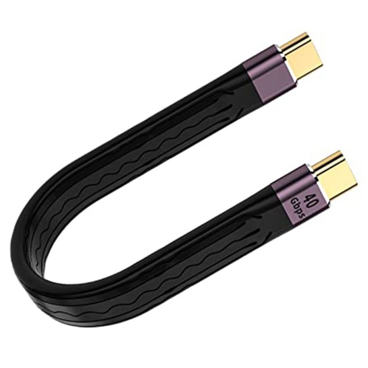 Fast Charging Data Cable 40GB Double-Ended Flexible Ultra-Short Cable ...