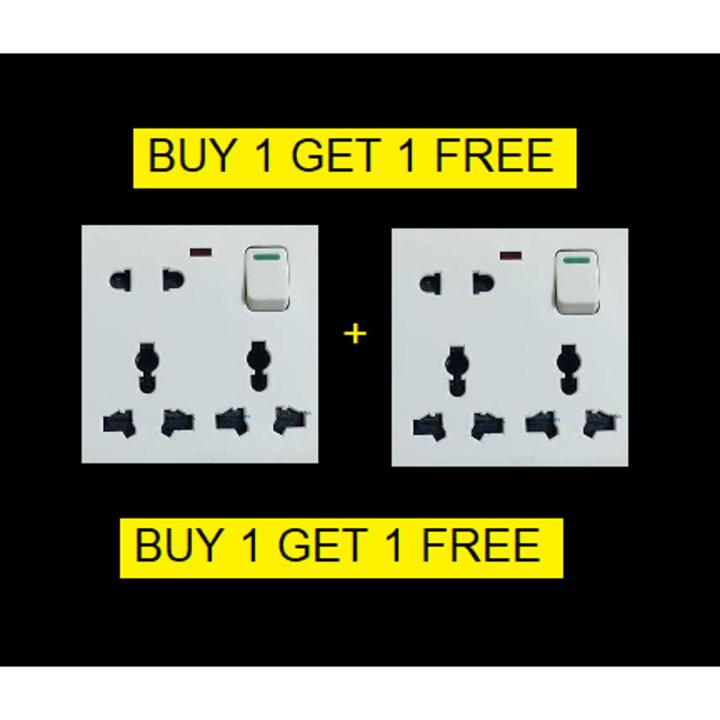 Buy 1 Get 1 Free Multi Function Universal Wall Socket 8 Pin Socket ...