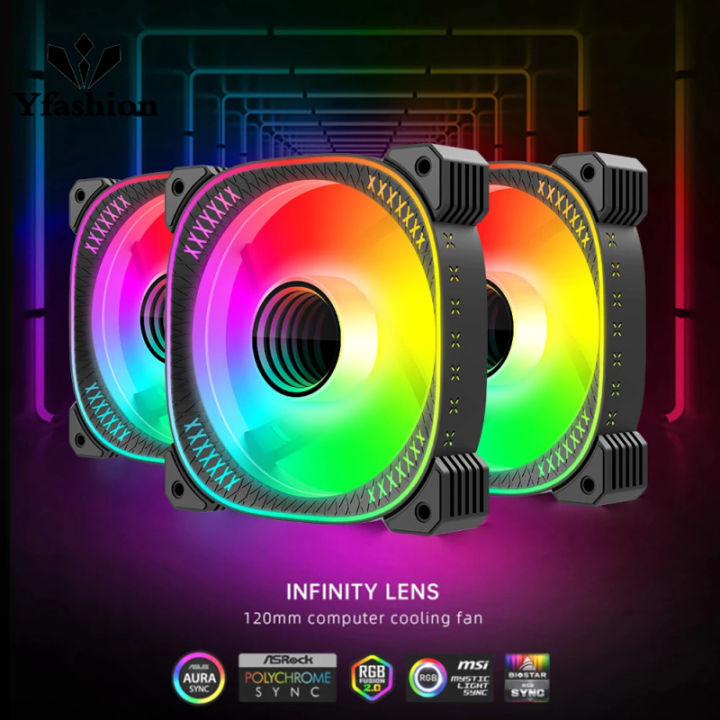 COOLMOON TY1 CPU Case Fan 120mm ARGB Case Cooler Fan 6PIN 5V ARGB Fans ...