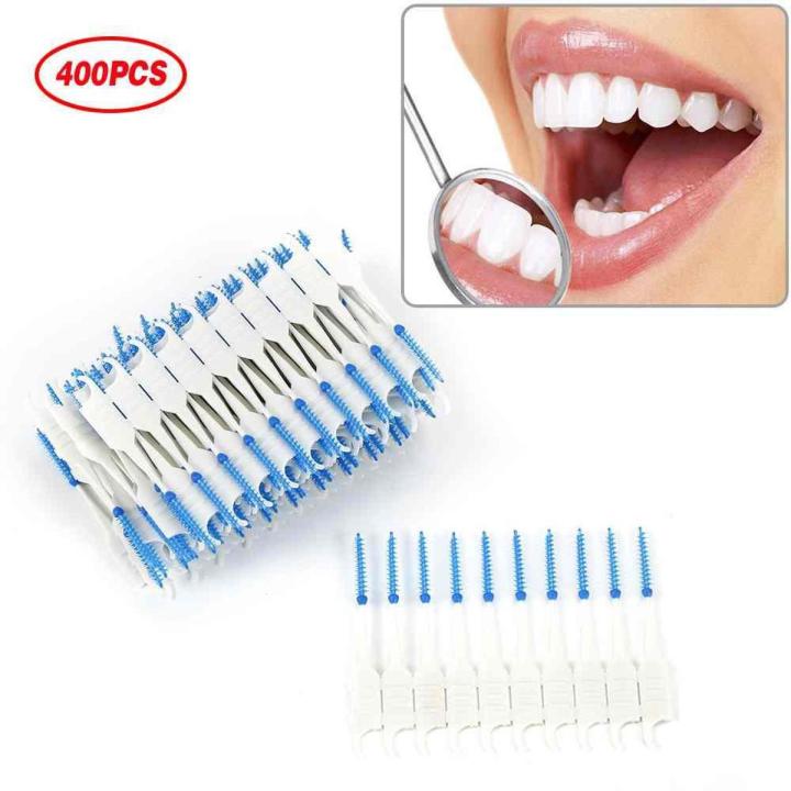 【DM bag factory Store】400PCS Double-headed Clean Tooth Floss Head ...
