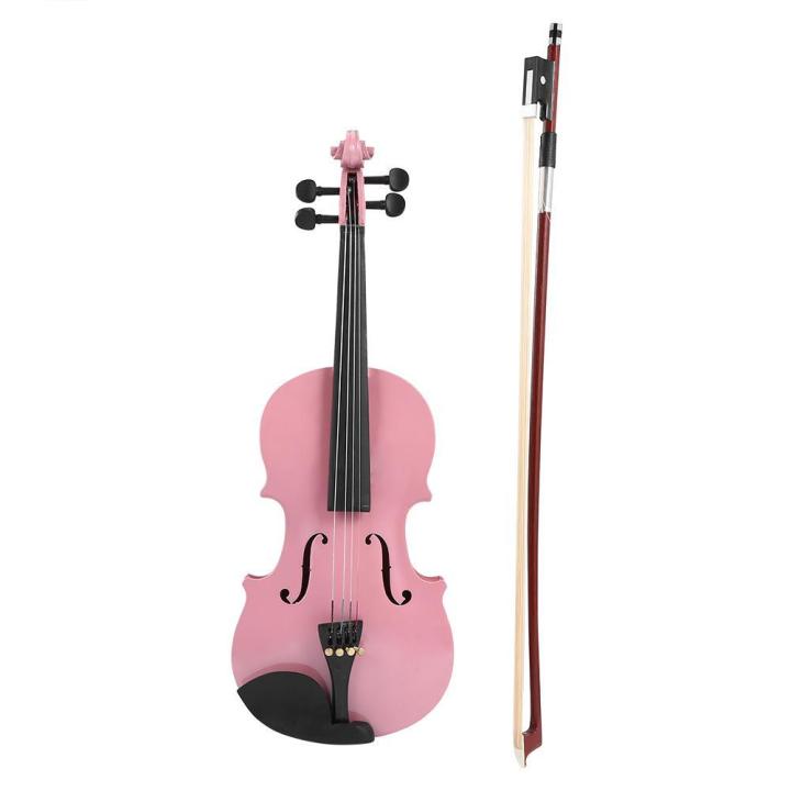 1/8 Size Gloss Natural Acoustic Violin Fiddle with Case Mute Bow ...