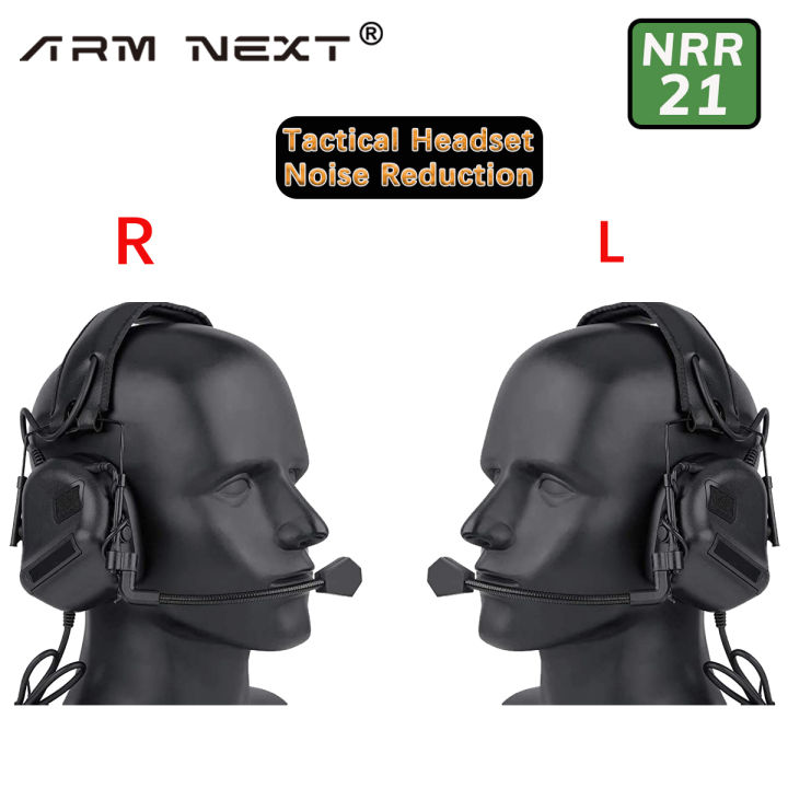Tactical Noise Reduction Headphones Head Wearing Version Headset Sound ...