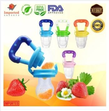 Baby Fruit Chusni Feeder Silicone Food Bite Fruit Pacifier Teether ...