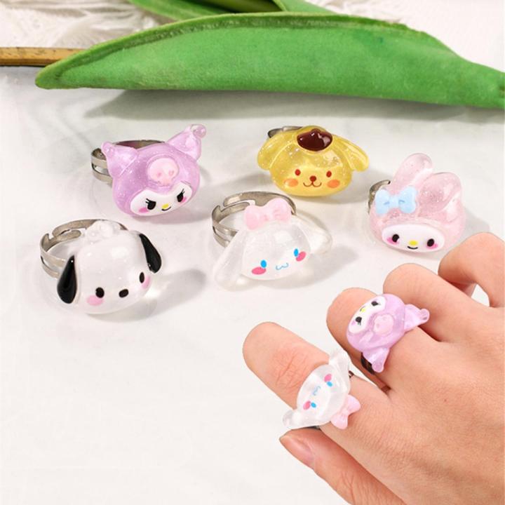 【The road to happiness Store】Girls Cartoon Cinnamoroll Koromi Rings ...