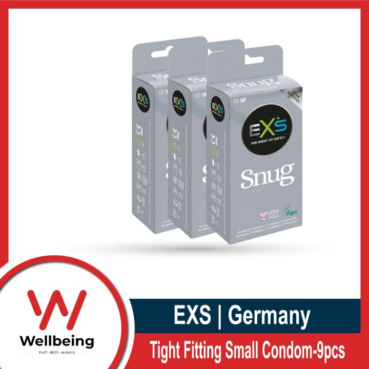 EXS Snug Tight Fitting Small Size Condoms Combo Pack-3x3= 9pcs Condom ...