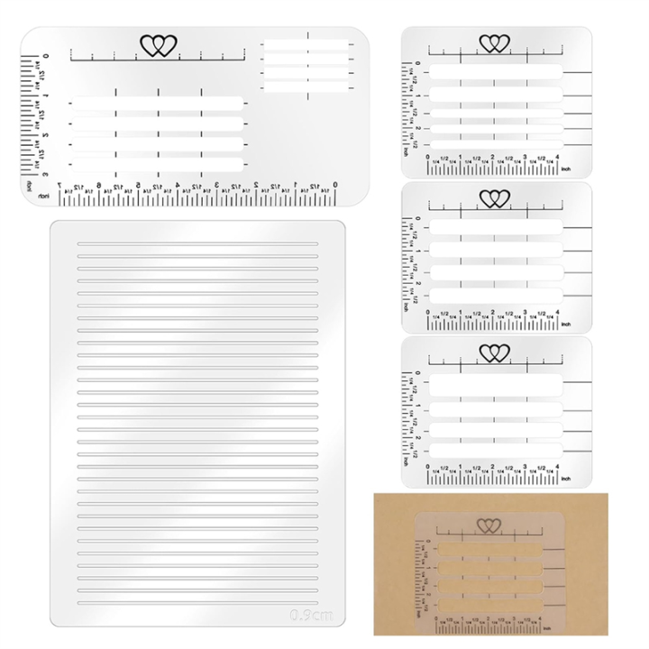 Straight Line Stencil Template Set Scale Spacing Line Drawing Stencils ...