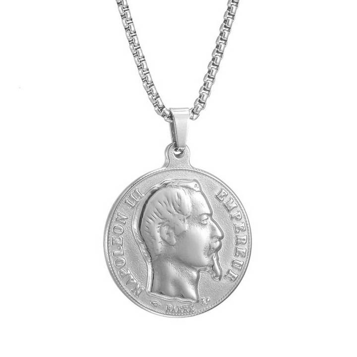 【VisioN Shop】Napoleon III Empereur Pendant For Men Stainless Steel ...