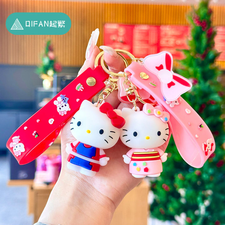 New cat keychain Sanrio KT cat car keychain pendant cartoon keychain ...