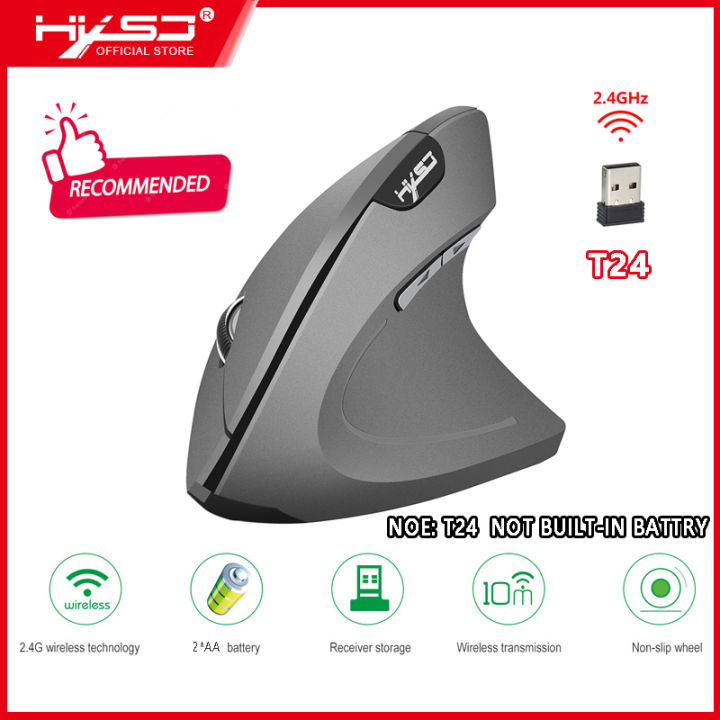 HXSJ T22 T24 Gaming Mouse Ergonomic Vertical 2400DPI Optical Mice 6 ...