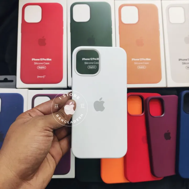 Magsafe Matt Finish Silicon Case For Iphone 12 Pro Max-White | Daraz.com.bd