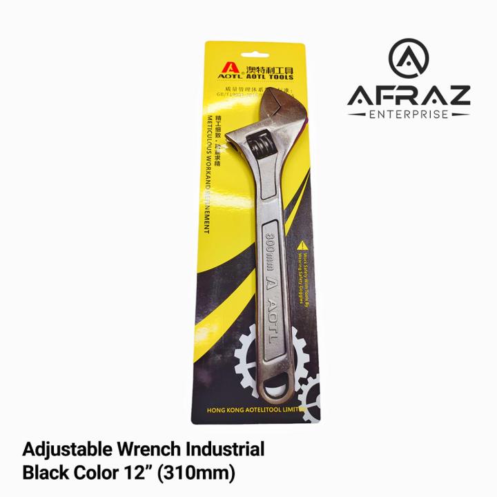 12 inch Adjustable Wrench Stainless Steel Black Color AOTL TOOLS ...