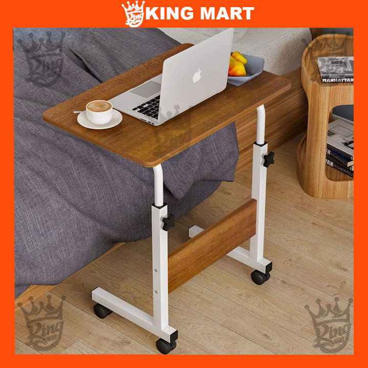 Laptop Table Height Adjustable Movable Laptop Desk With Storage Shelf ...