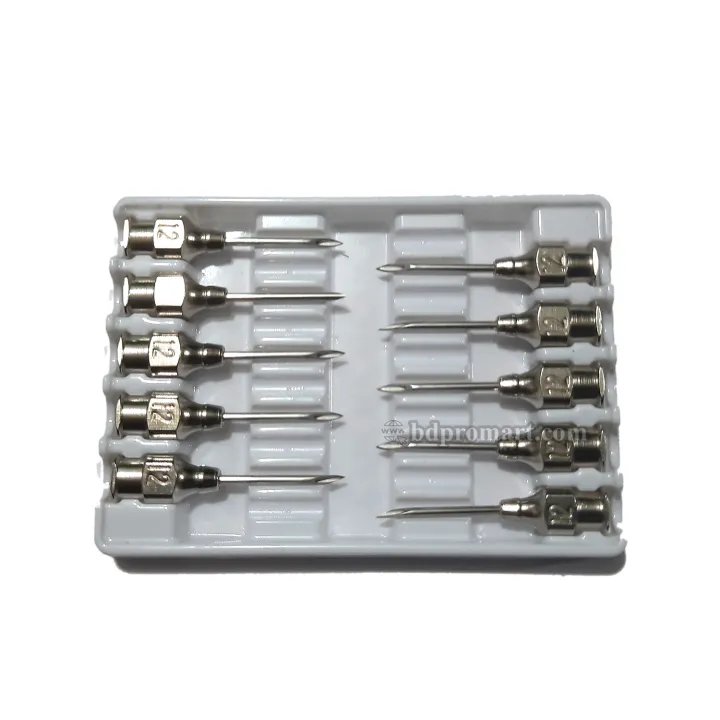10pcs 12x15 Size Stainless Steel Animal Injector Syringe Needle Sui for ...