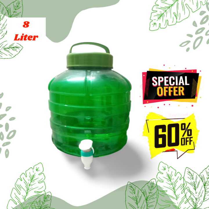 10L Plastic Water Jar with Tap - Hygienic, Food Grade, Ideal for Office ...