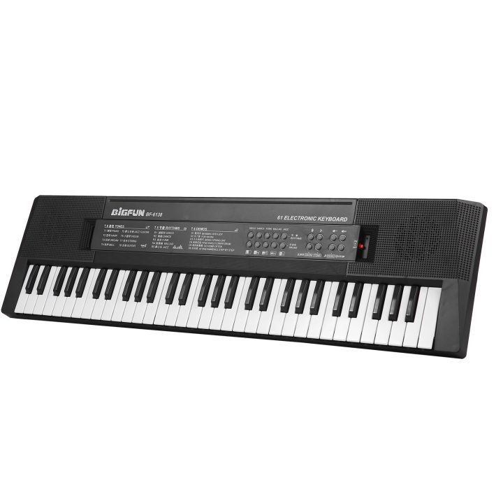 61 key electronic keyboard for children and students - white + black ...
