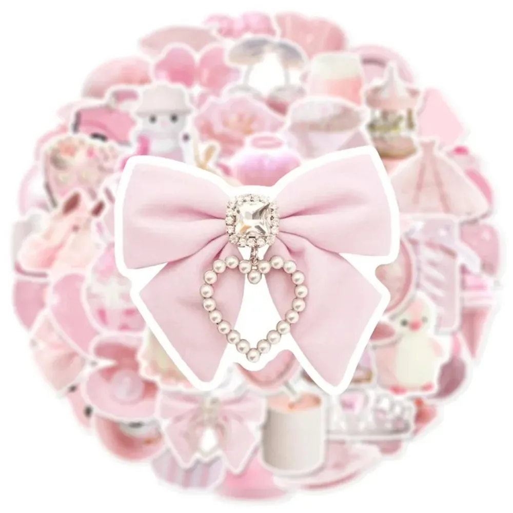 50PCS Simple Cute Pink Sweety Girl Style Graffiti Stickers for Bicycle ...