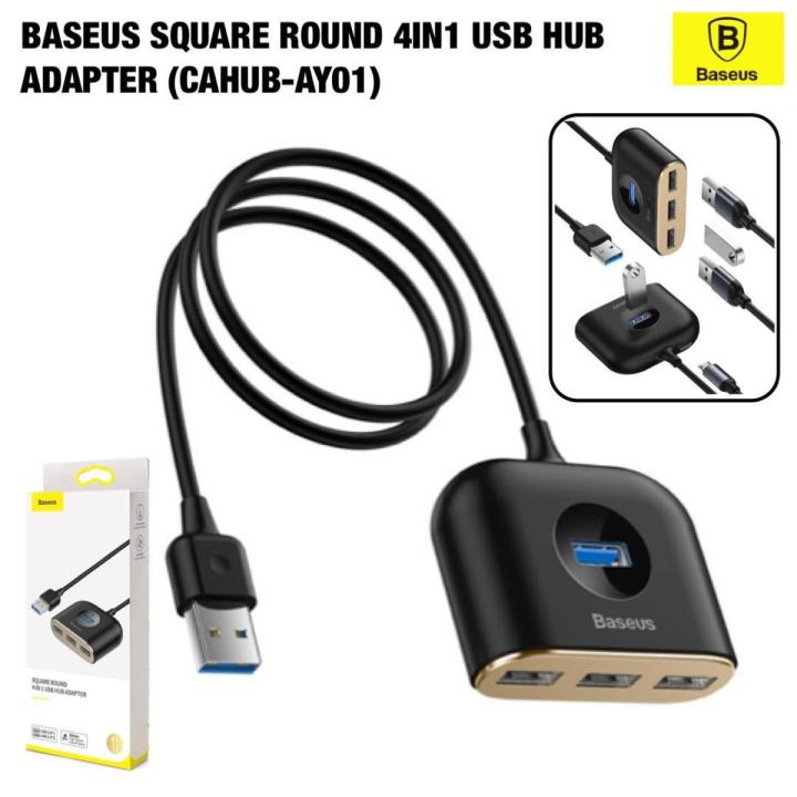 Baseus Square Round 4 in 1 USB HUB Adapter (CAHUB-AY01) | Daraz.com.bd