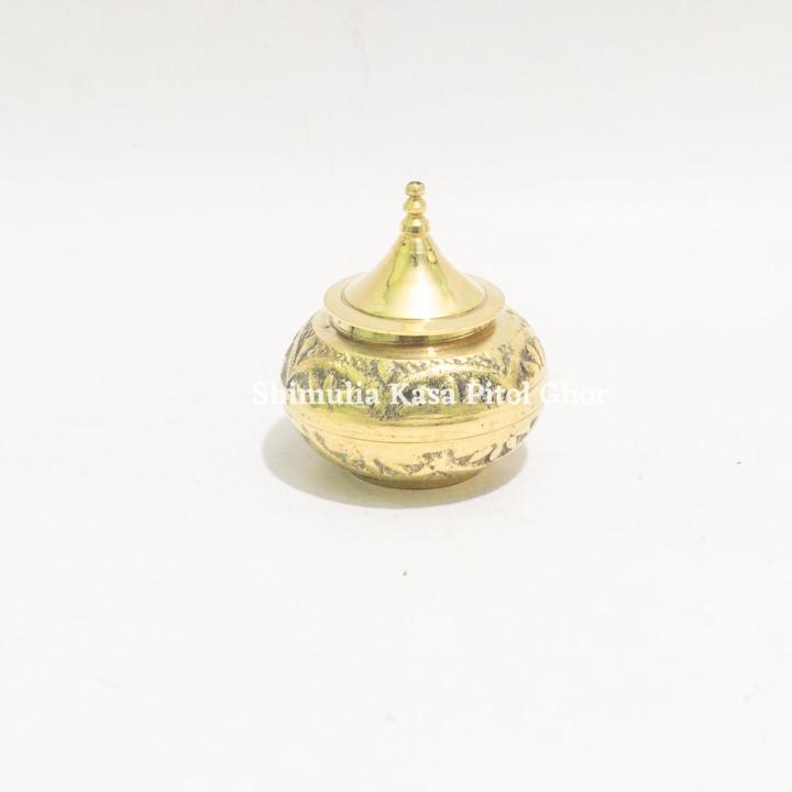 Pitoler Shidhur Kauta - brass small box - Pitol Sindoor Dani-Brass ...