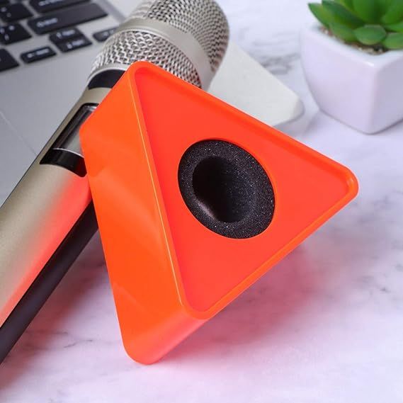 SEWACC Microphone Flag Station Mic Flag Cube Triangular Square Cube ...