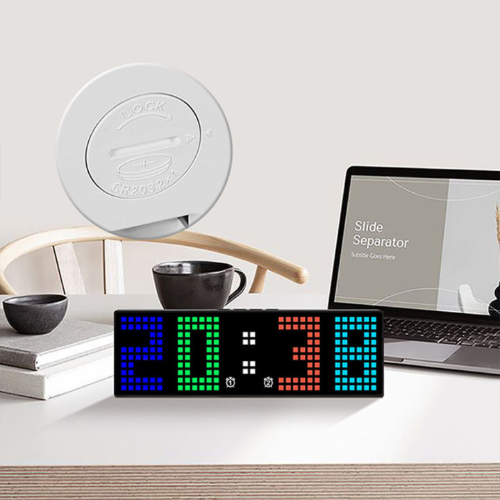 GC Digital Alarm Clock With Colorful Light Colors, Desk Alarm Clock For ...