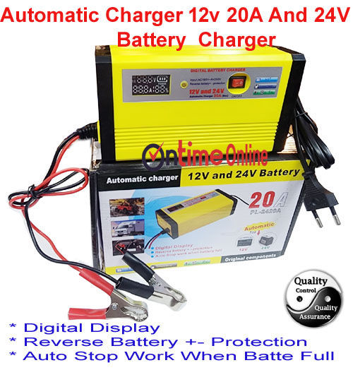 Automatic Battery Charge 12v and 24v 20AH Battery Charger Digital ...