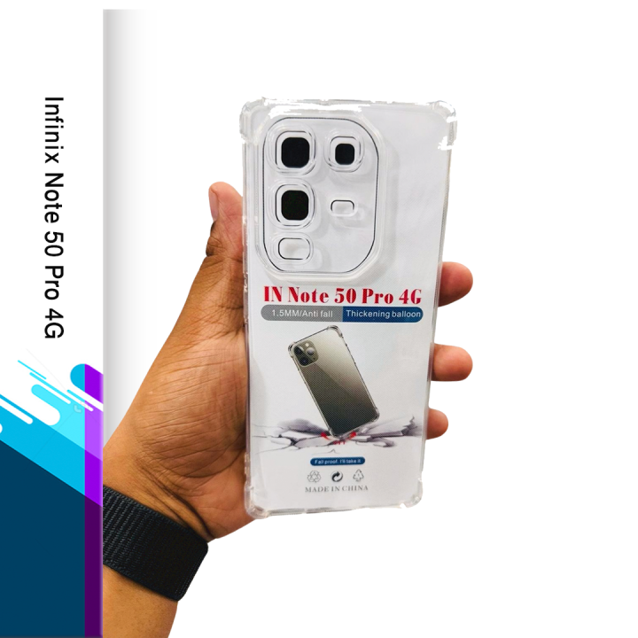 For Infinix Note 50 Pro 4G - USG Premium Silicone Case Crystal Clear ...