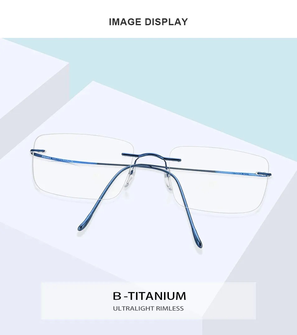 【Exclusive】 FONEX B Titanium Glasses Frame Men New Women Frameless ...