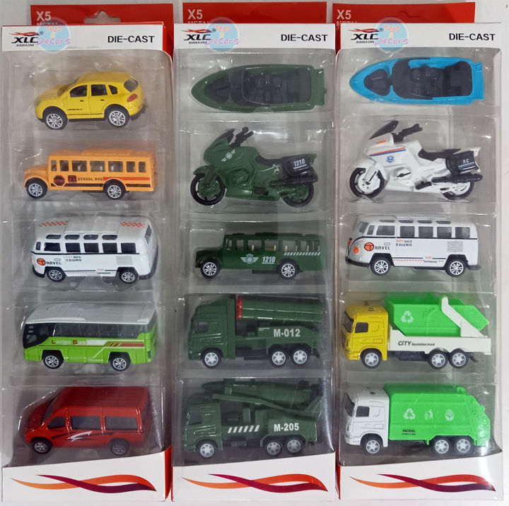 Die-Cast spring system car toy set for kids (5 pieces) | Daraz.com.bd
