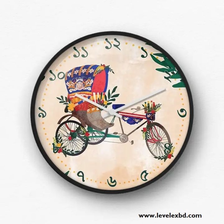 Rickshaw Bangladeshi Heritage Culture Theam light Wall Clock for home ...