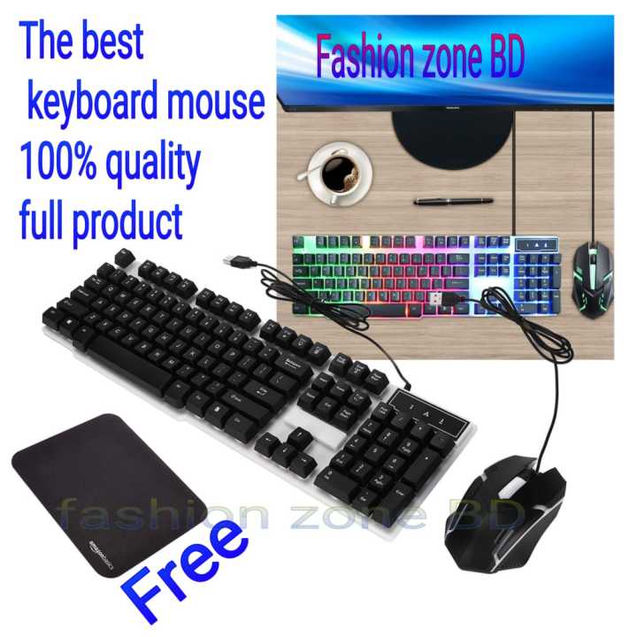 Gaming Keyboard and Mouse Gaming Combo with Backlight Lighting | Full ...