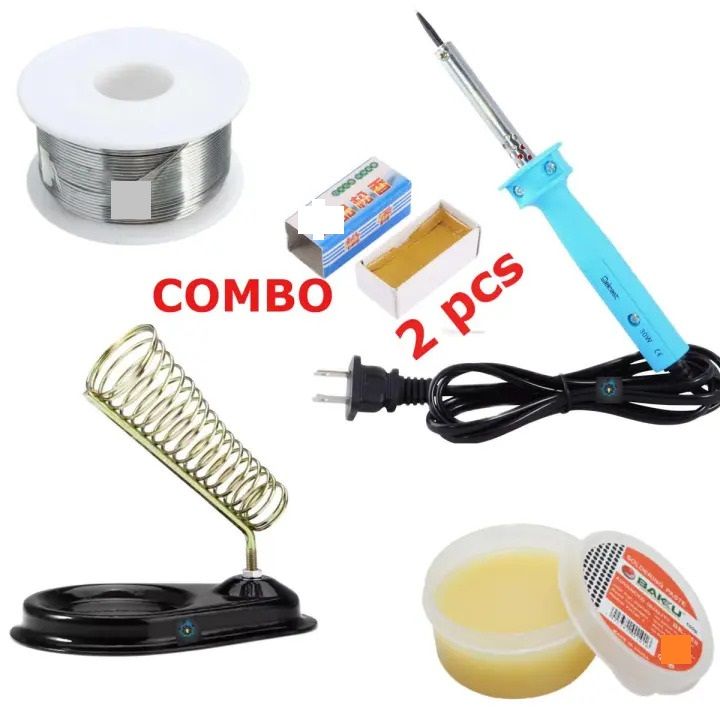 Soldering Package-Soldering Iron,Lead,2pcs Rosin And Soldering Stand ...