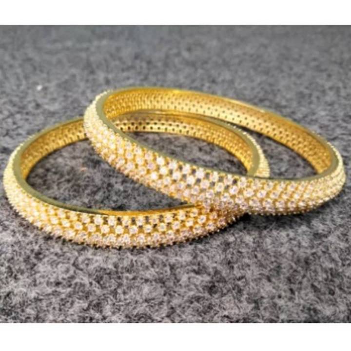 Exclusive American Diamond Cut Bangles set -2 Pcs | Daraz.com.bd