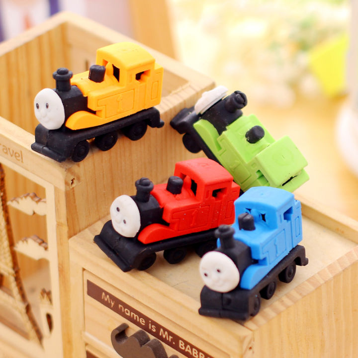 Train Shape Eraser stationery eraser cute Thomas little train rubber ...