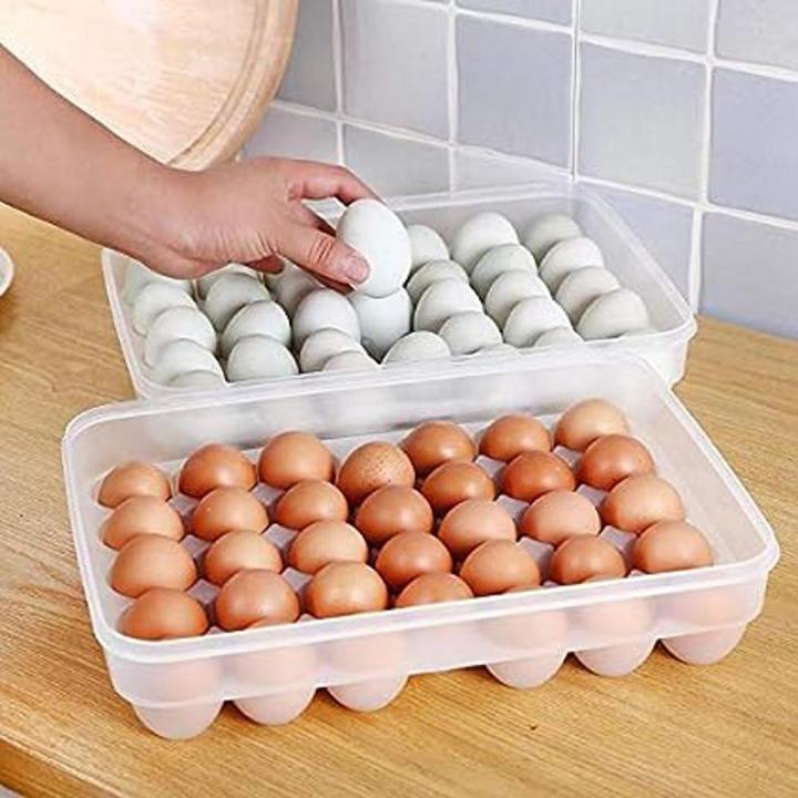 Egg Storage Box, Portable Refrigerator Eggs Box, Transparent Egg Box ...