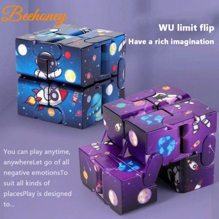 Infinity Cube Space Astronaut 2x2 Speed Cube Stress Anxiety Relief ...