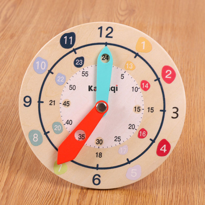 Wooden Numbers Clock Toys Children Elementary School Students Know ...