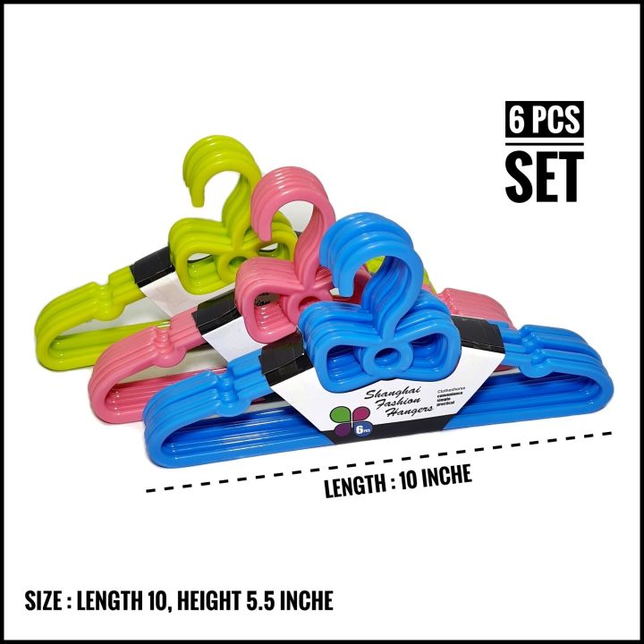 Plastic Baby Hanger 6 Piece set - Kids Clothes Hanger Racks Portable ...