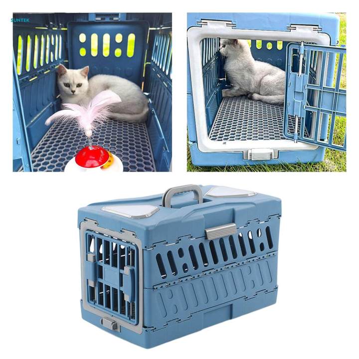 Collapsible Puppy Crate Foldable Reusable Cat Transport Box for Puppy ...