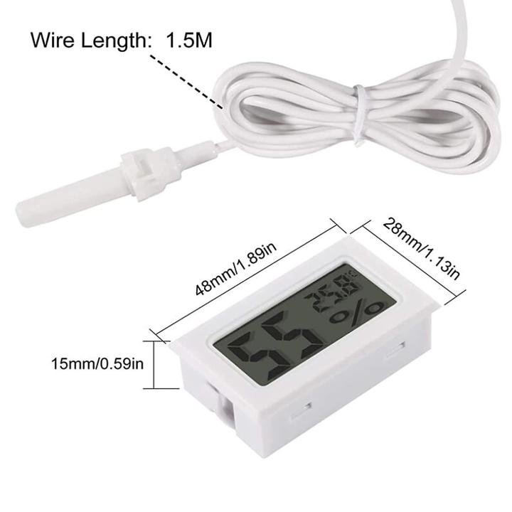 Digital LCD Display With Temperature Humidity Meter Gauge Thermometer ...