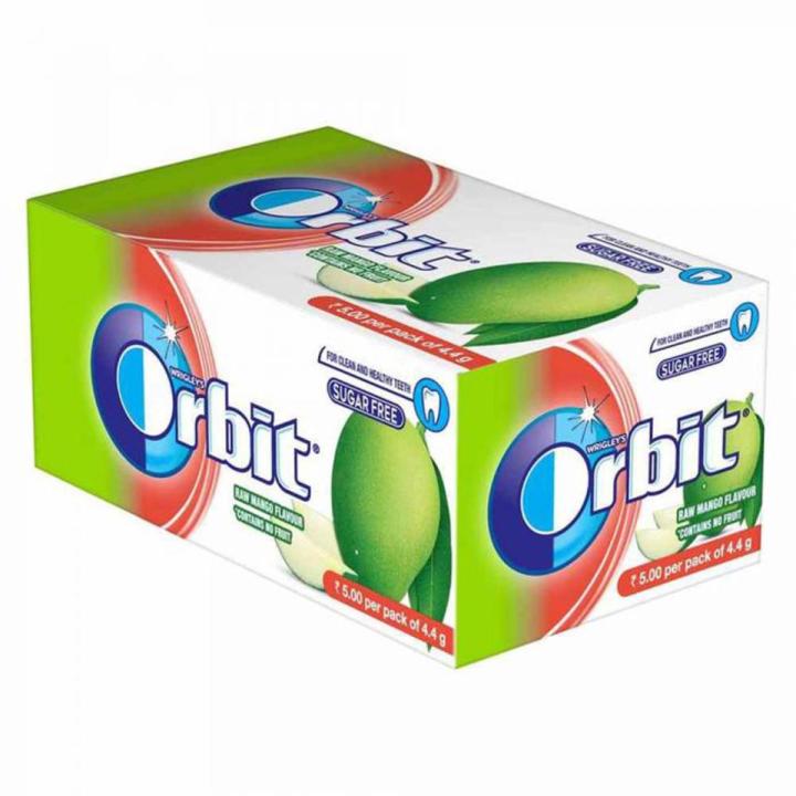 Orbit Raw Mango Flavour Chewing Gum Sugar Free - 1 box= 32 Packet ...