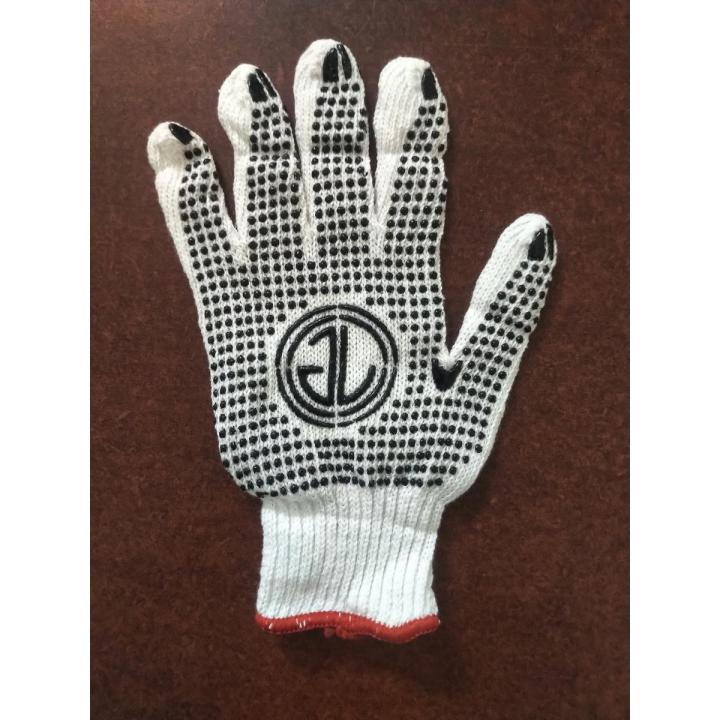 Premium Quality Cotton Dotted Hand Gloves Color- Black (12 Pair) 1 ...