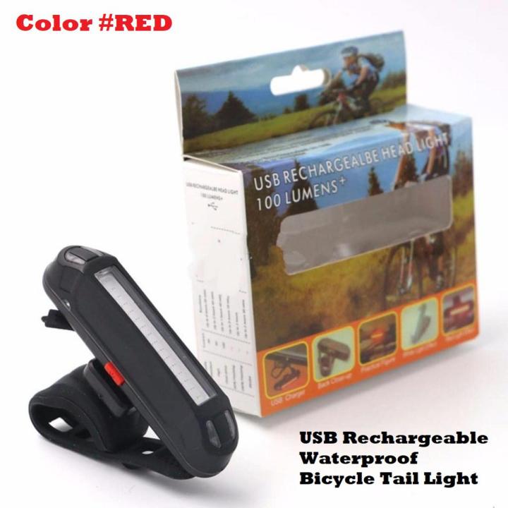 USB Rechargeable Bike Rear Light LED Safety Bicycle Taillight Ultra ...