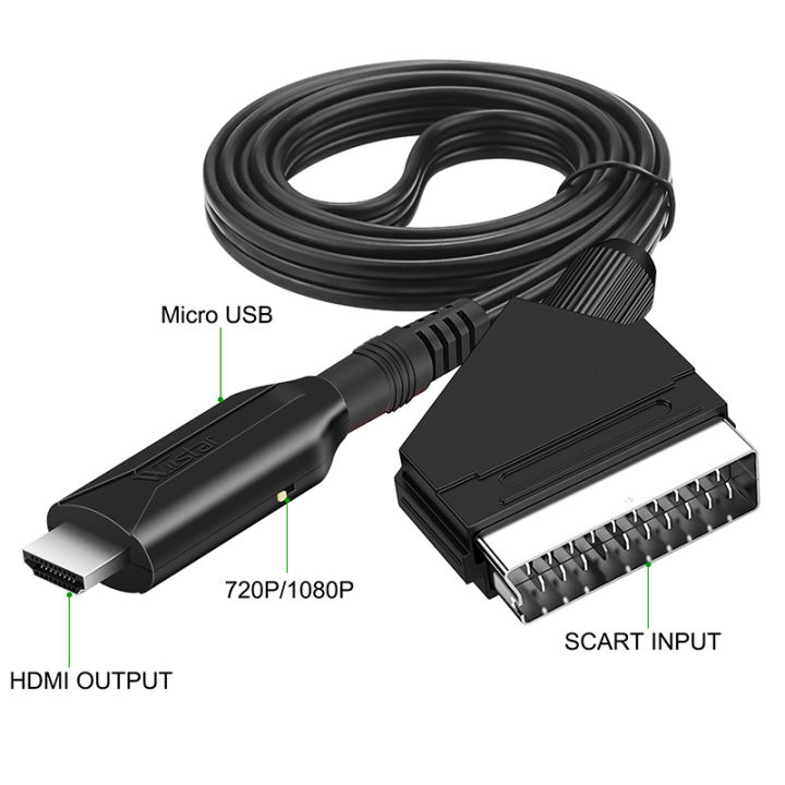 SCART to HDMI cable length 1 metre direct connect Convenient conversion ...